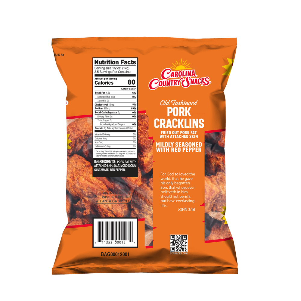 PorkSkins.com & ccsnacks.com | Carolina Country Snacks Kettle Style BBQ ...